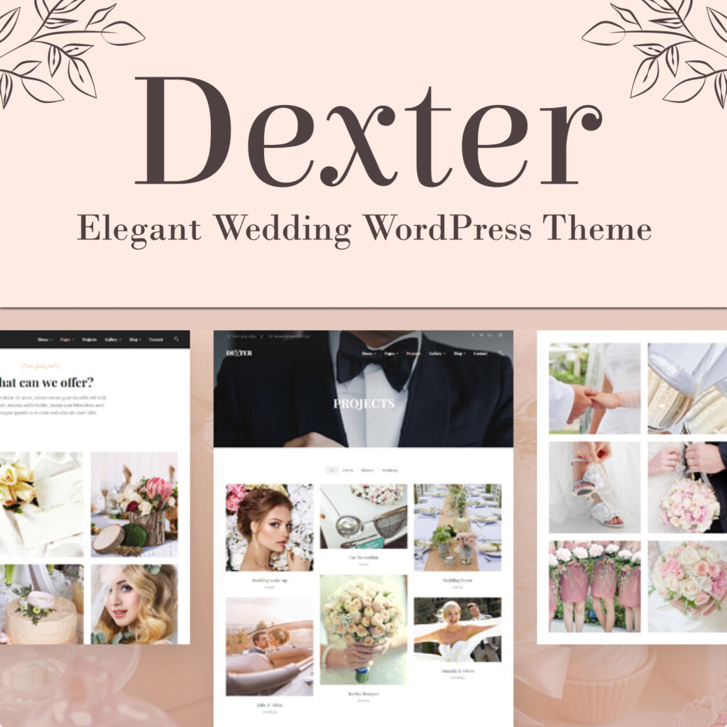 Dexter - Elegant Wedding WordPress Theme – MasterBundles