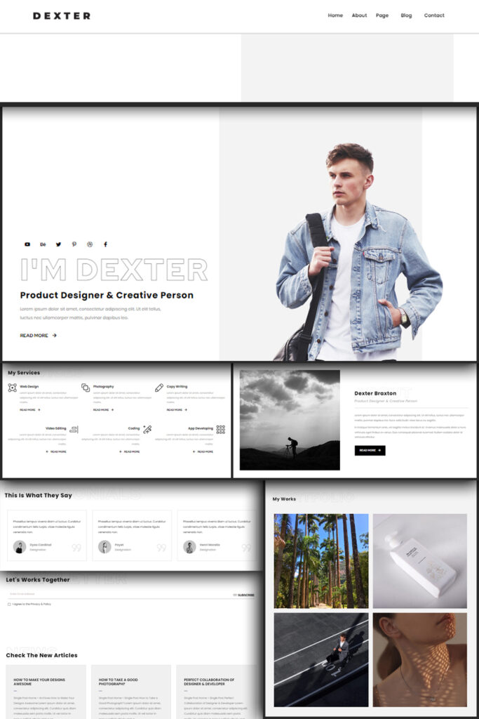 Dexter - Personal Portfolio Elementor Template Kit – MasterBundles