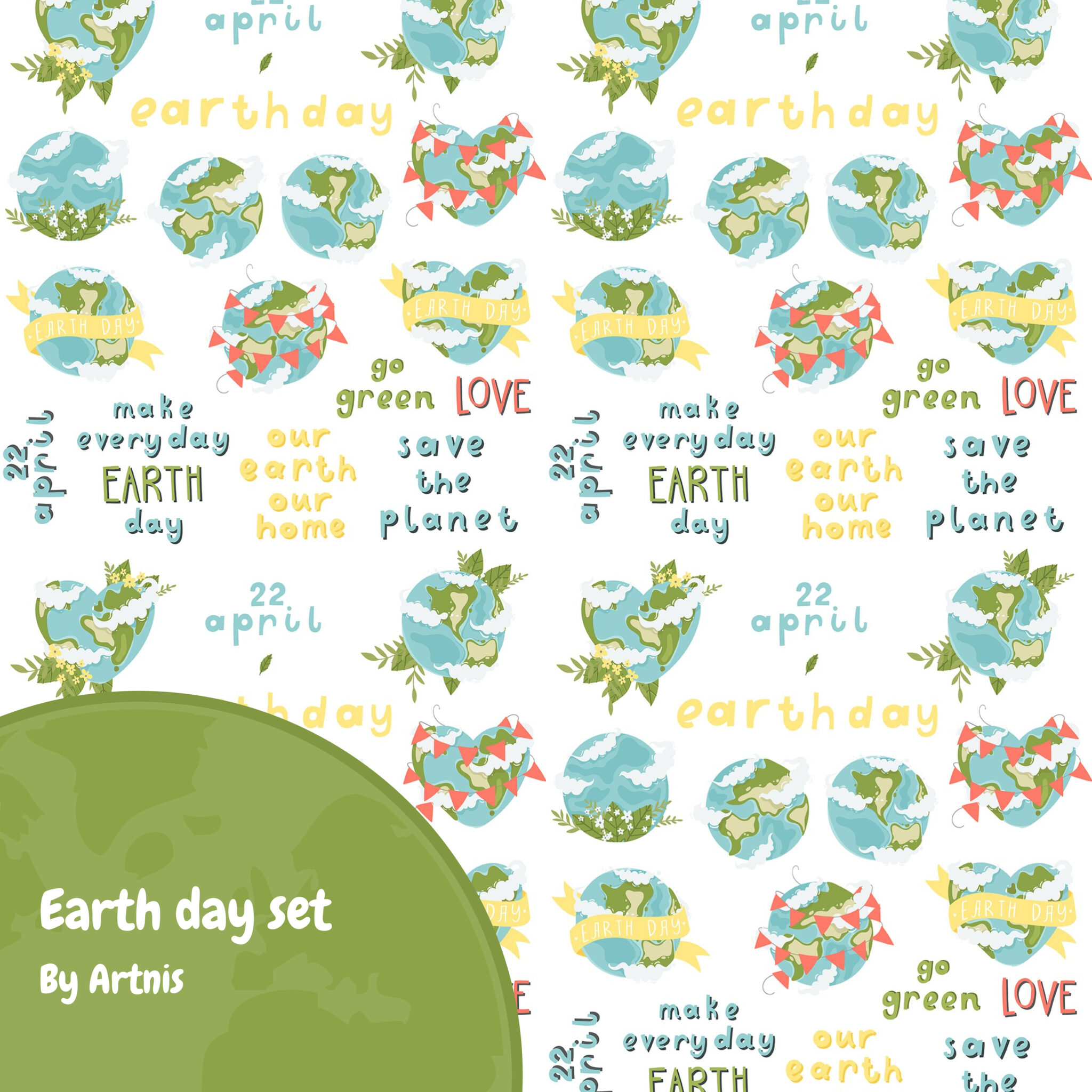 Save the Earth, Earth Day Clipart | MasterBundles
