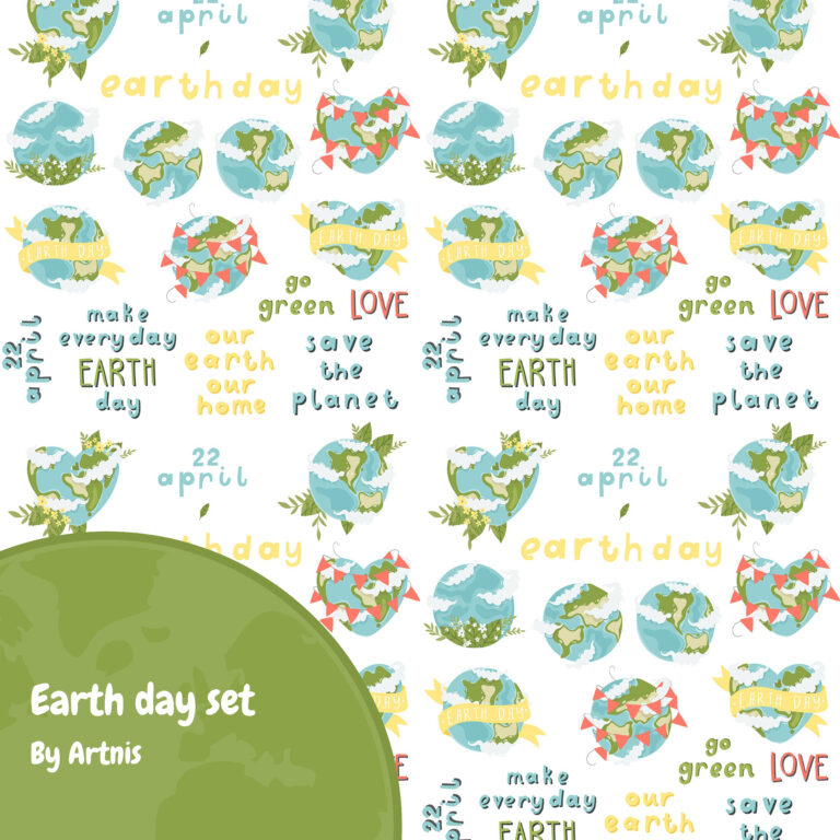 Save the Earth, Earth Day Clipart | MasterBundles