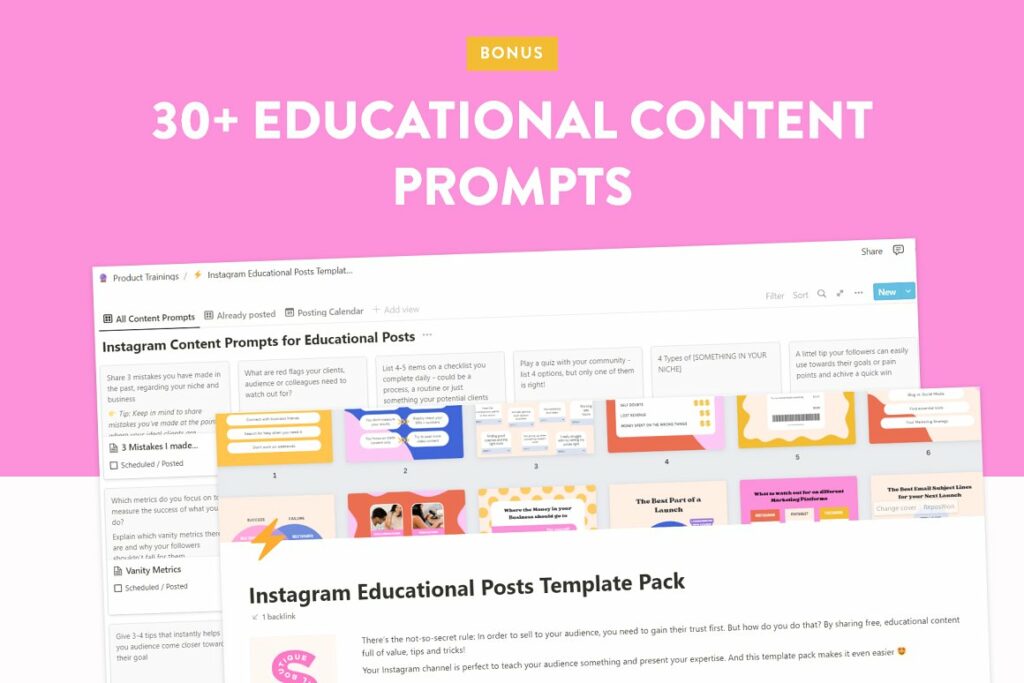 Instagram Educational Posts Pack – MasterBundles