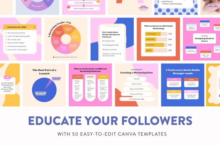 Instagram Educational Posts Pack – MasterBundles