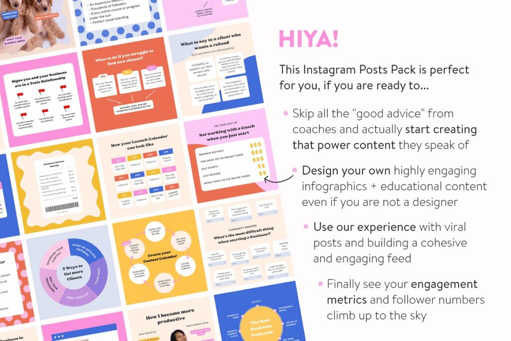 Instagram Educational Posts Pack – MasterBundles