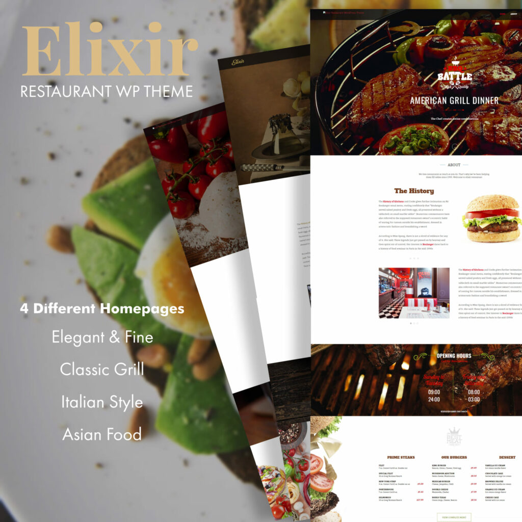 Elixir - Restaurant WordPress Theme – MasterBundles