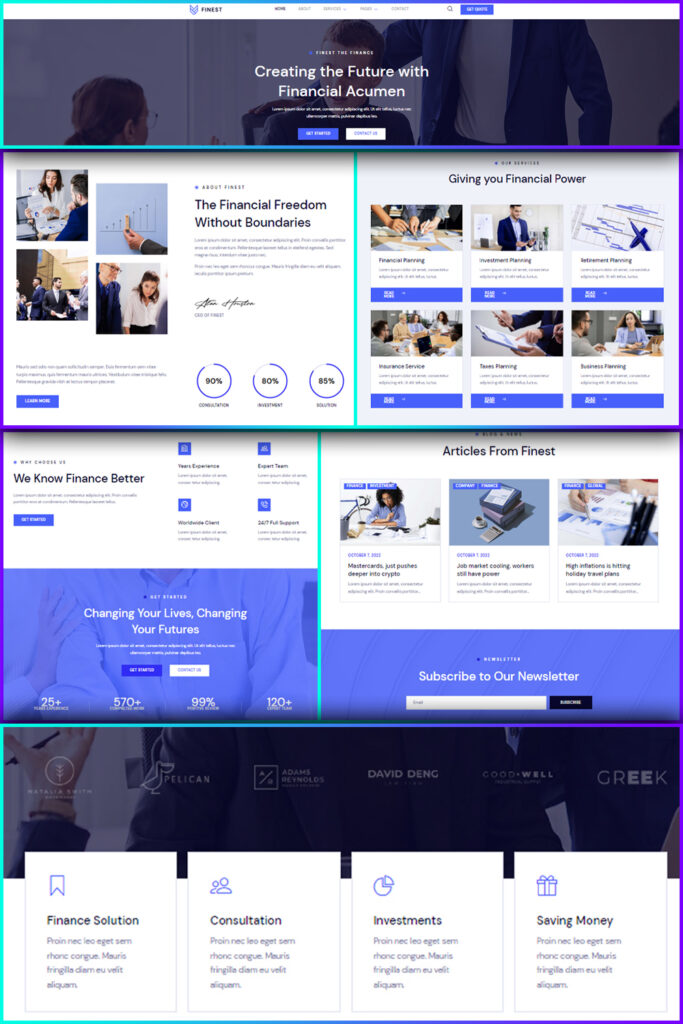 Finest - Financial & Tax Advisor Elementor Template Kit – MasterBundles