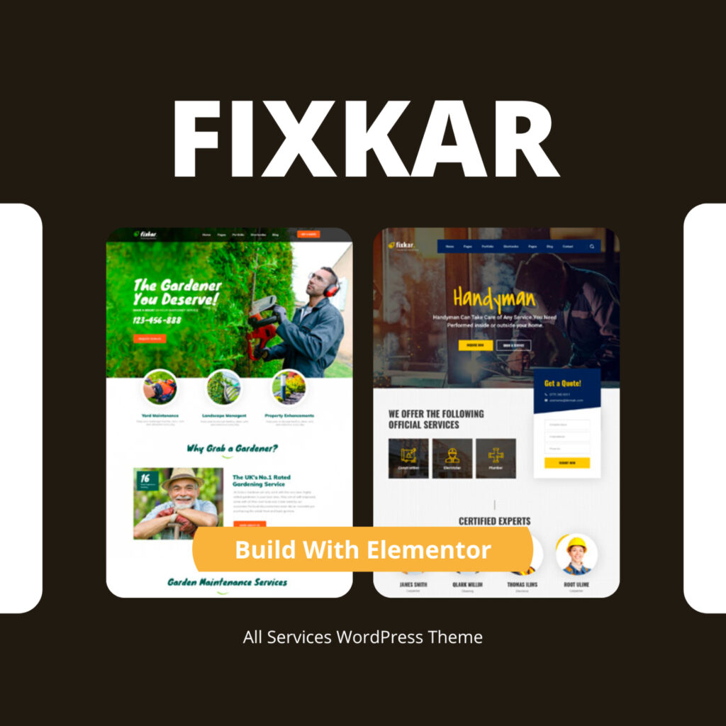 FixKar - All Services WordPress Theme Build With Elementor – MasterBundles