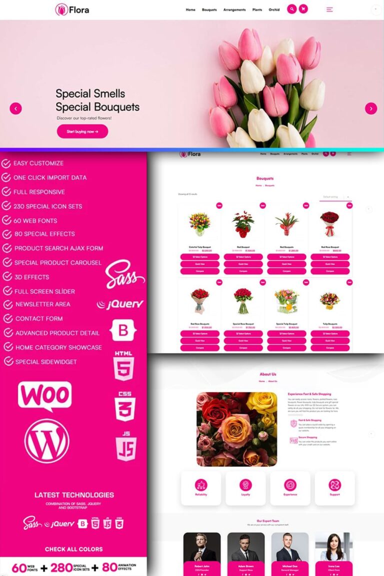 Flora - Flower Shop WooCommerce WordPress Theme – MasterBundles