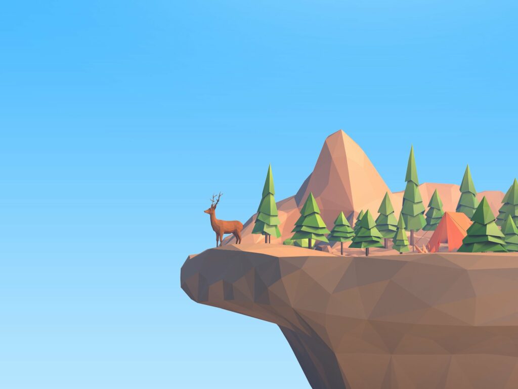Low Poly Forest Island – MasterBundles