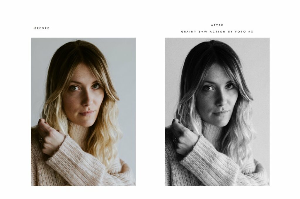 Fine Art Black + White PS Actions – MasterBundles