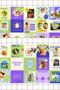 Funky Instagram Post Templates – MasterBundles