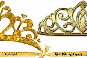 Gold Princess Crowns 10 PNG files – MasterBundles