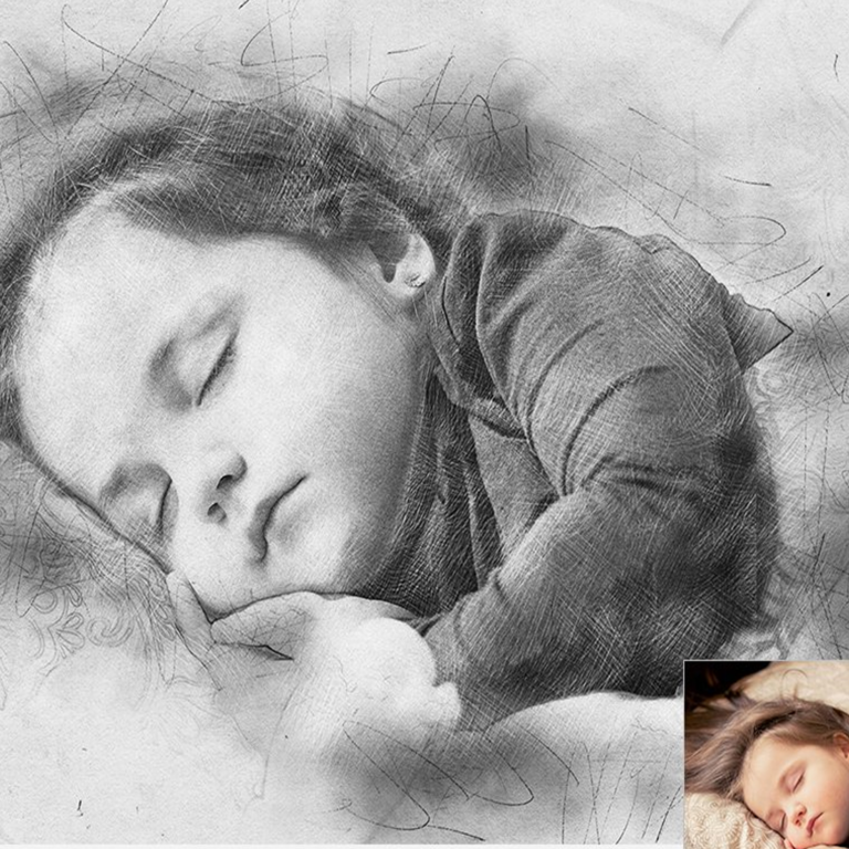 Hand Drawn Art Photoshop Action – MasterBundles