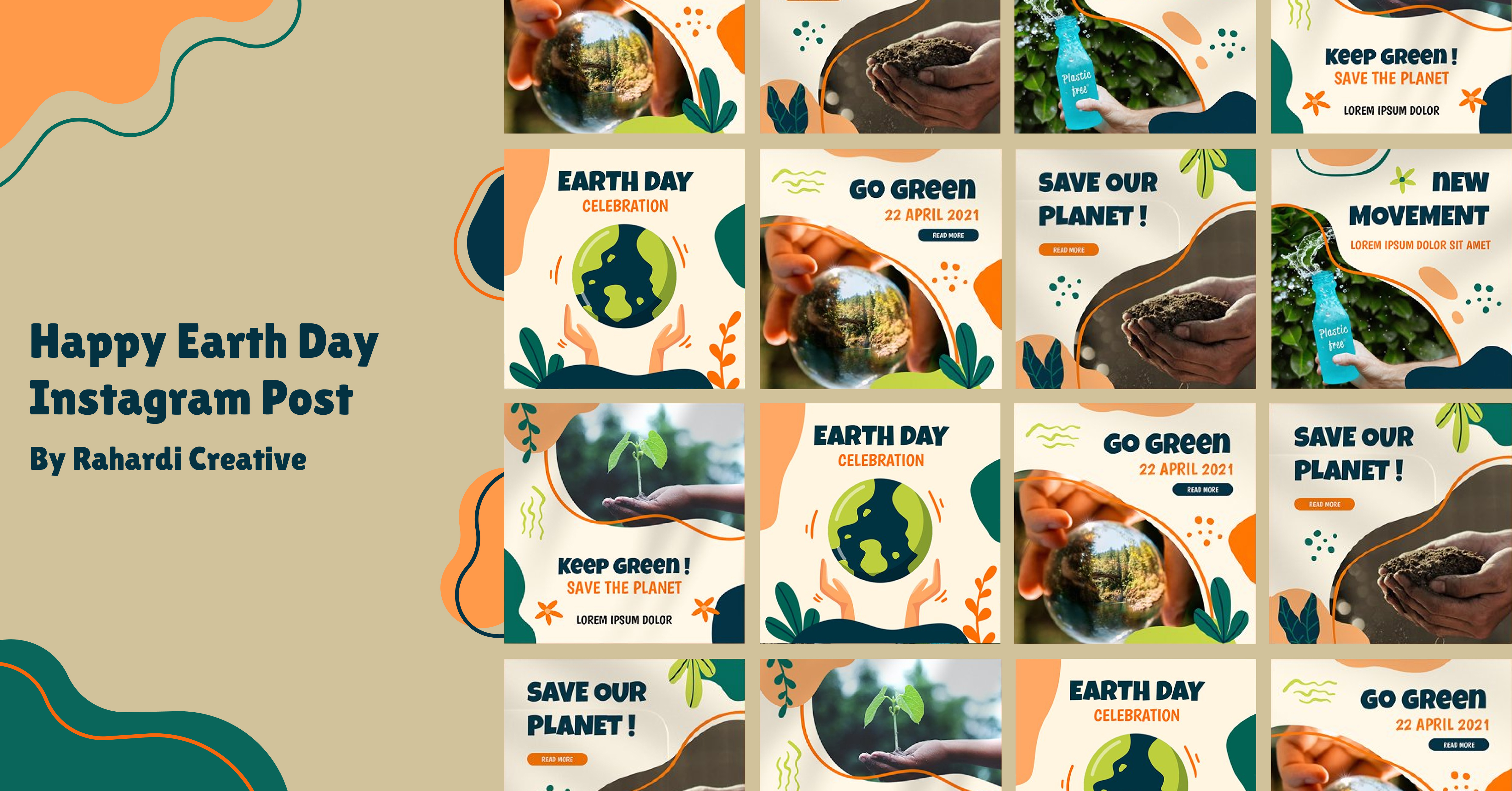 Happy Earth Day Instagram Post – MasterBundles