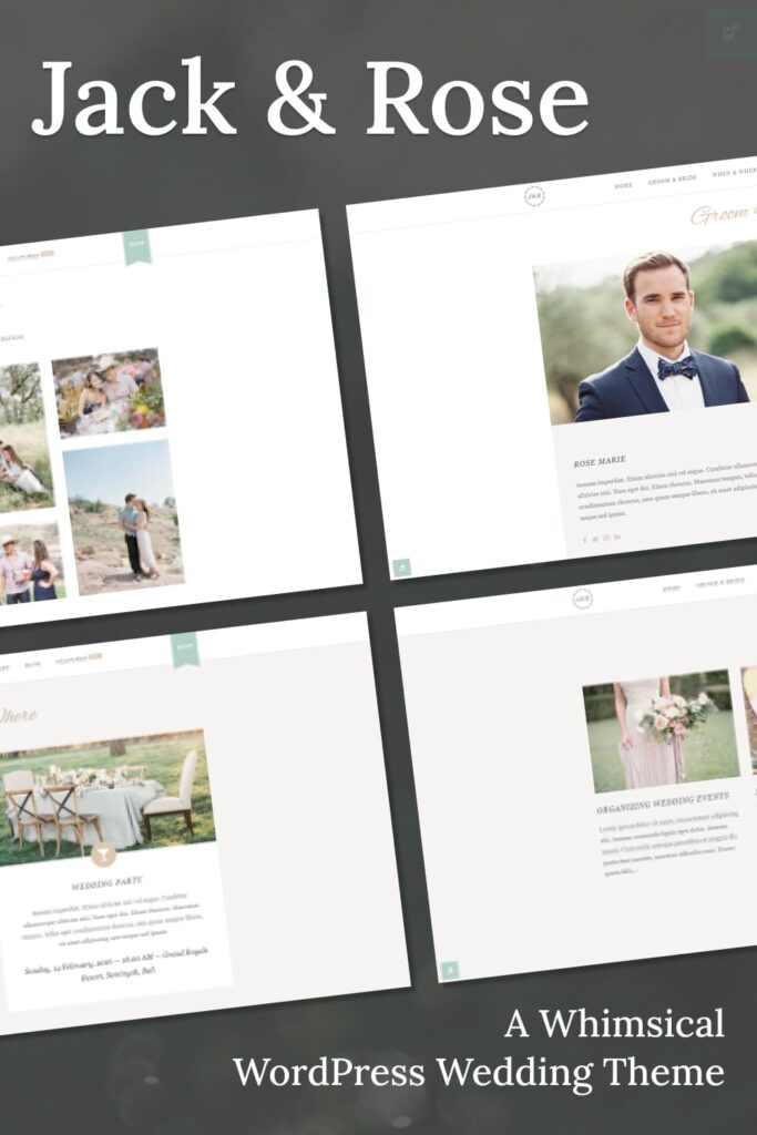 Jack & Rose - A Whimsical WordPress Wedding Theme – MasterBundles