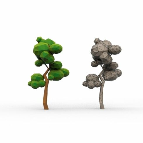 10 Low Poly Cartoon Tree – MasterBundles