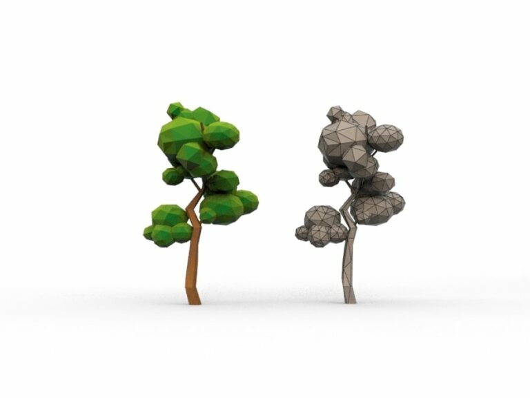 10 Low Poly Cartoon Tree – MasterBundles