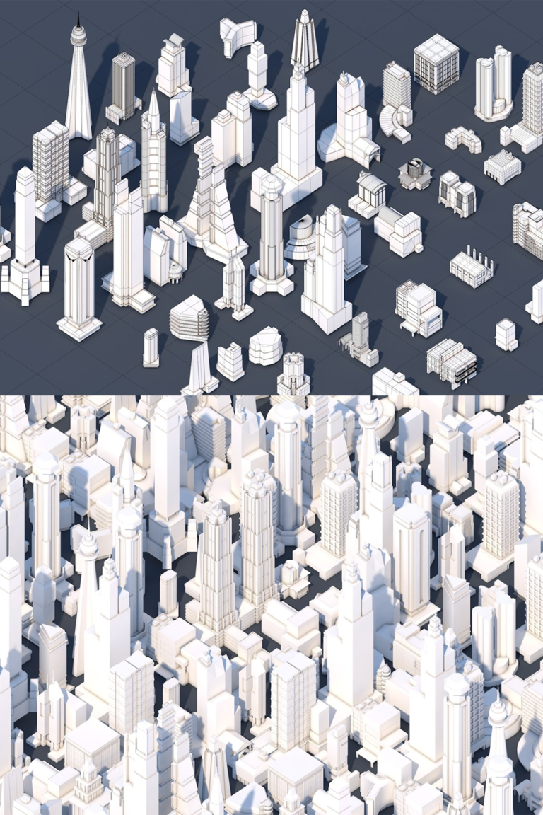 Low Poly City Buildings – MasterBundles