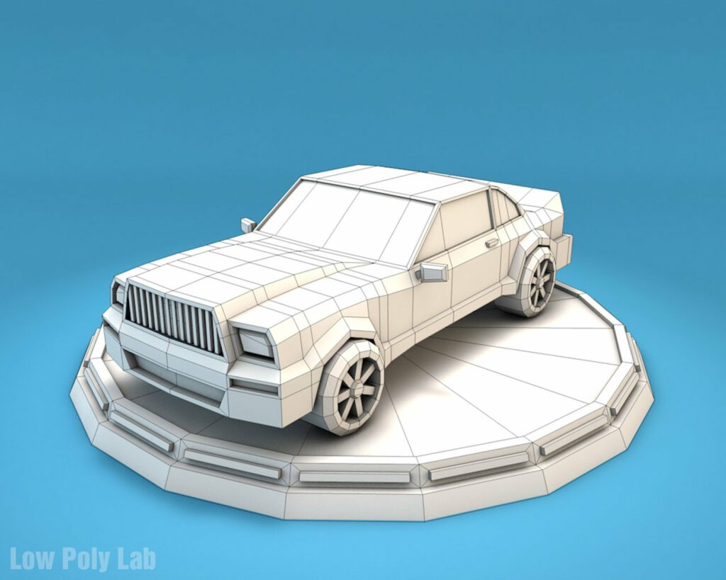 Cartoon Luxury Car Low Poly 3D Model – MasterBundles