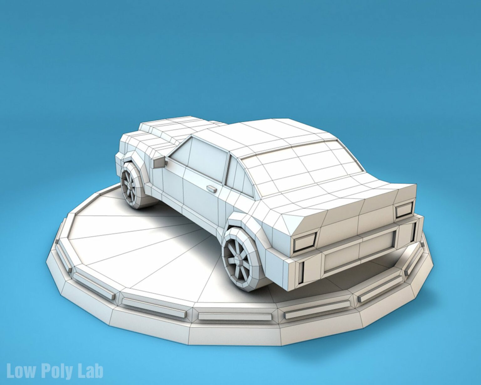 Cartoon Luxury Car Low Poly 3D Model – MasterBundles