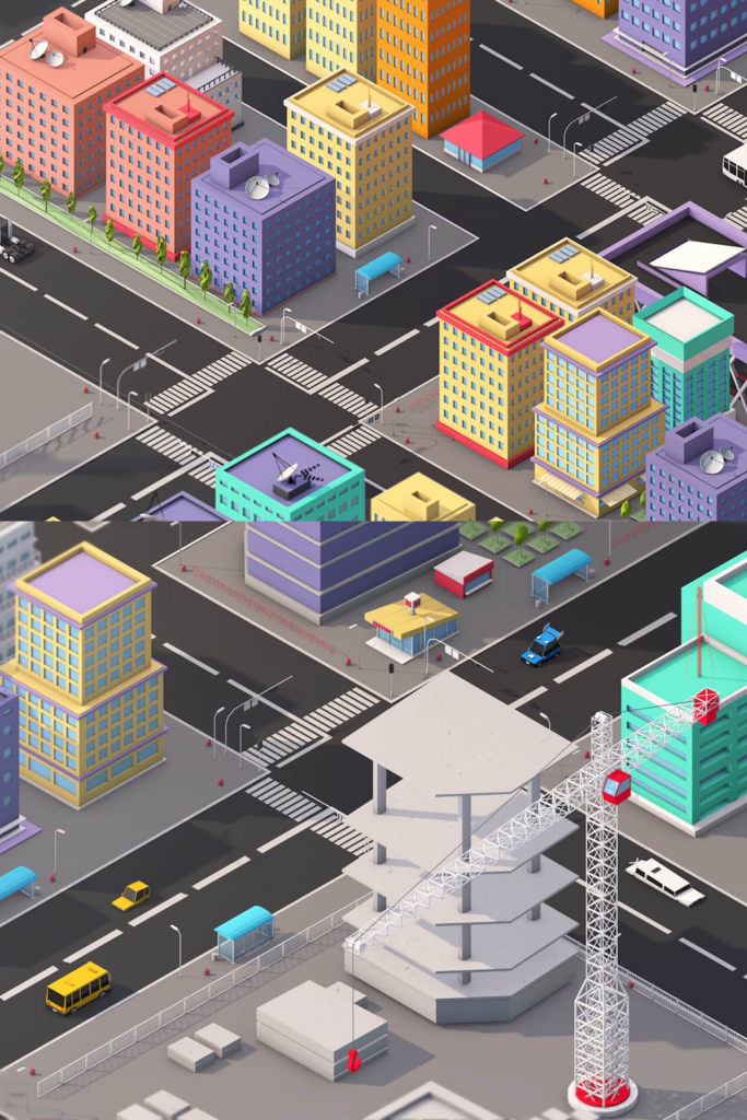 Low Poly Megapolis City Pack 1 – MasterBundles