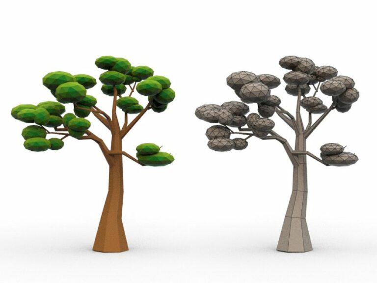 10 Low Poly Cartoon Tree – MasterBundles