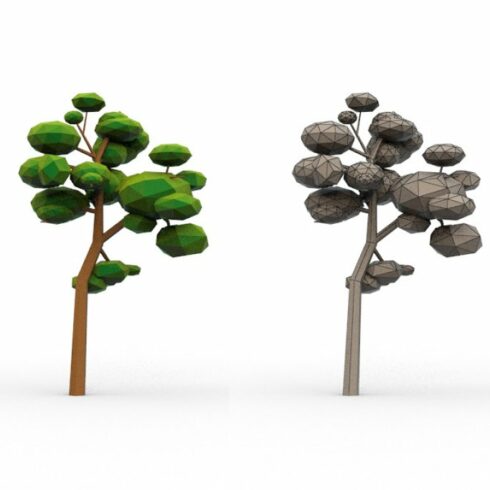 10 Low Poly Cartoon Tree – MasterBundles