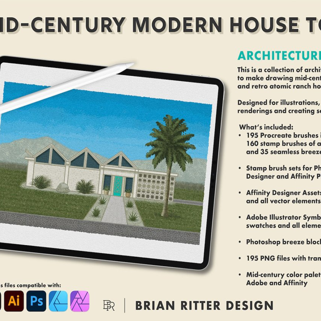 Mid-Century Modern House Toolkit – MasterBundles