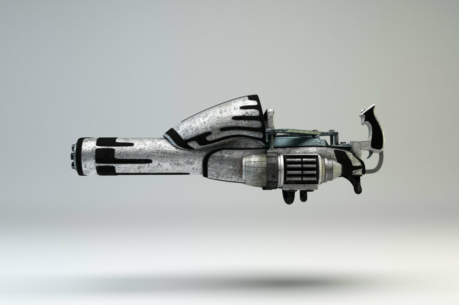 Retro-Futuristic Mechborg & Minigun – MasterBundles