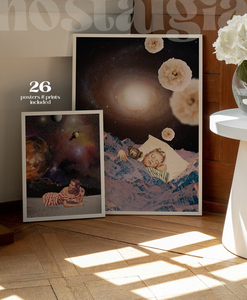 NOSTALGIA Space Collage Creator 370+ – MasterBundles