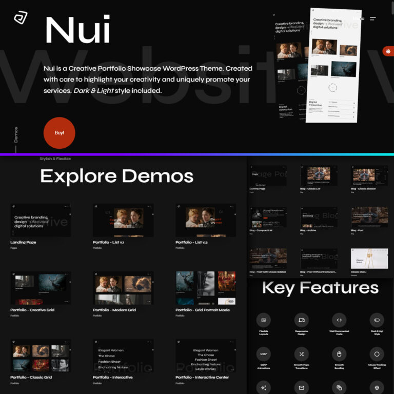 Nui - Portfolio Elementor WordPress Theme – MasterBundles