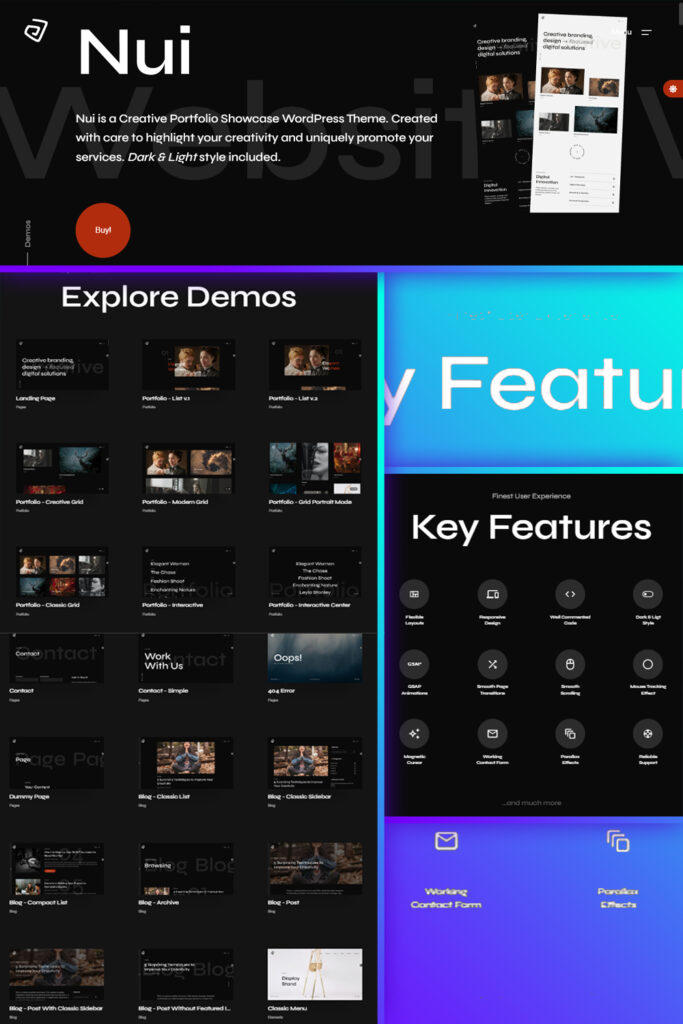 Nui - Portfolio Elementor WordPress Theme – MasterBundles