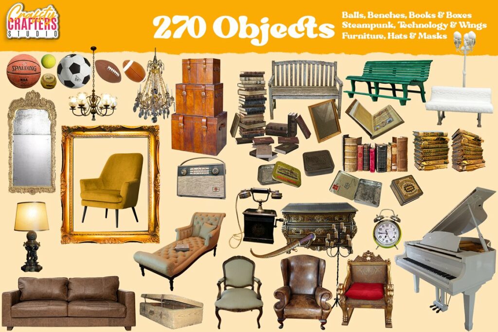 Vintage Collage Kit 2837+ Elements – MasterBundles