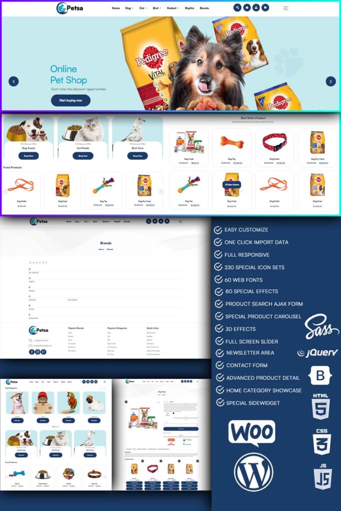 Petsa - Pet Shop WooCommerce WordPress Theme – MasterBundles