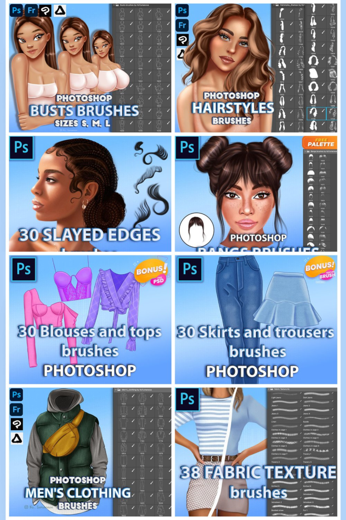 Photoshop, Procreate Bundle Brushes – MasterBundles