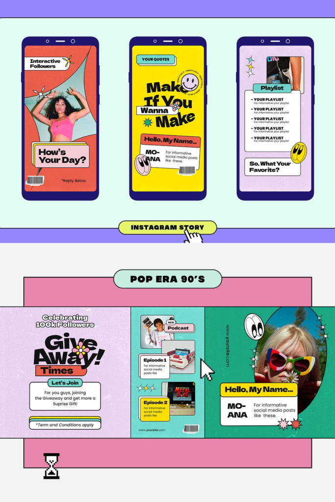 Pop Era 90s Vol.2 - Instagram Retro – MasterBundles