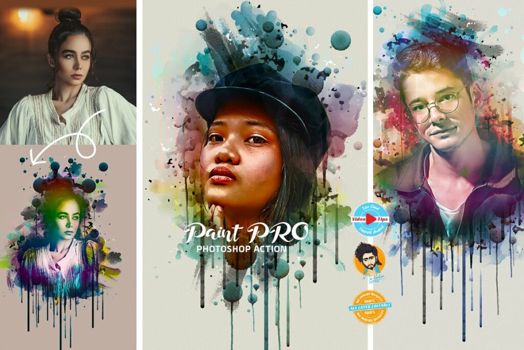 Professional Portrait Paint Effect – MasterBundles
