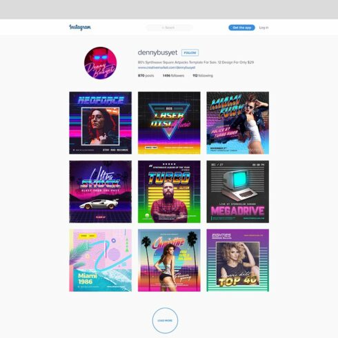 80's Synthwave Square Artpack – MasterBundles