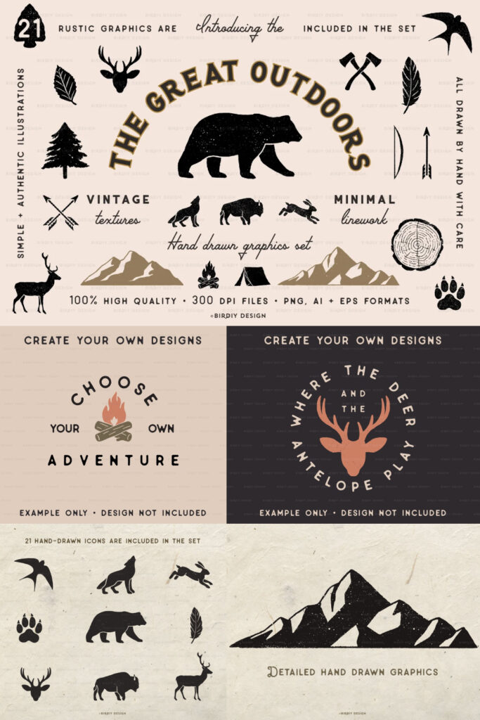 Rustic Nature Icons & Illustrations – MasterBundles