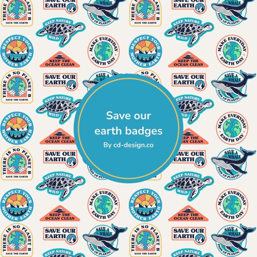Save Our Earth Badges – MasterBundles