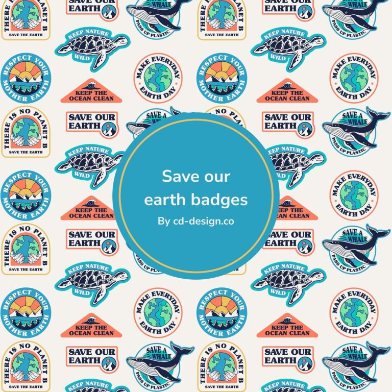 Save Our Earth Badges – MasterBundles