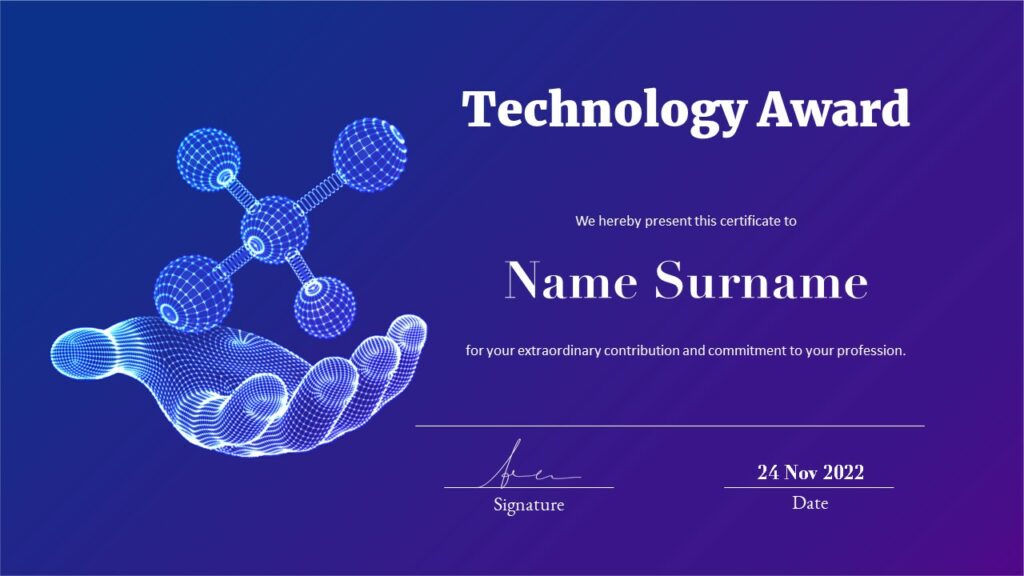 Award Certificate Template Powerpoint – MasterBundles