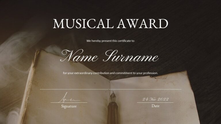 Award Certificate Template Powerpoint – MasterBundles