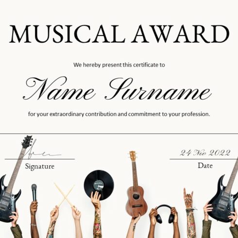 Award Certificate Template Powerpoint – MasterBundles