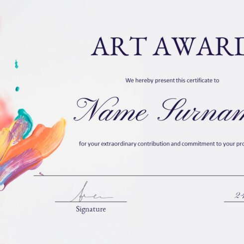 Award Certificate Template Powerpoint – MasterBundles