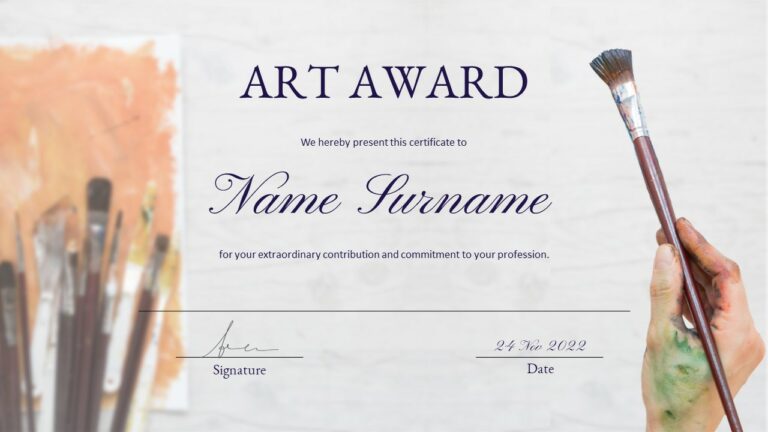 Award Certificate Template Powerpoint – MasterBundles