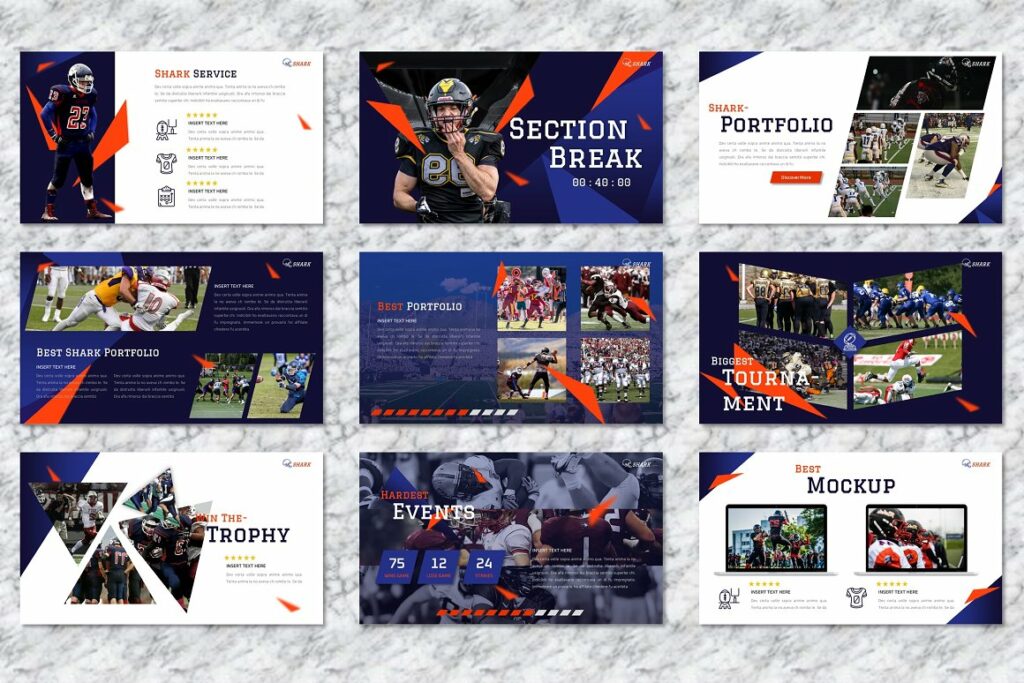 Shark - American Football Google Slides – MasterBundles