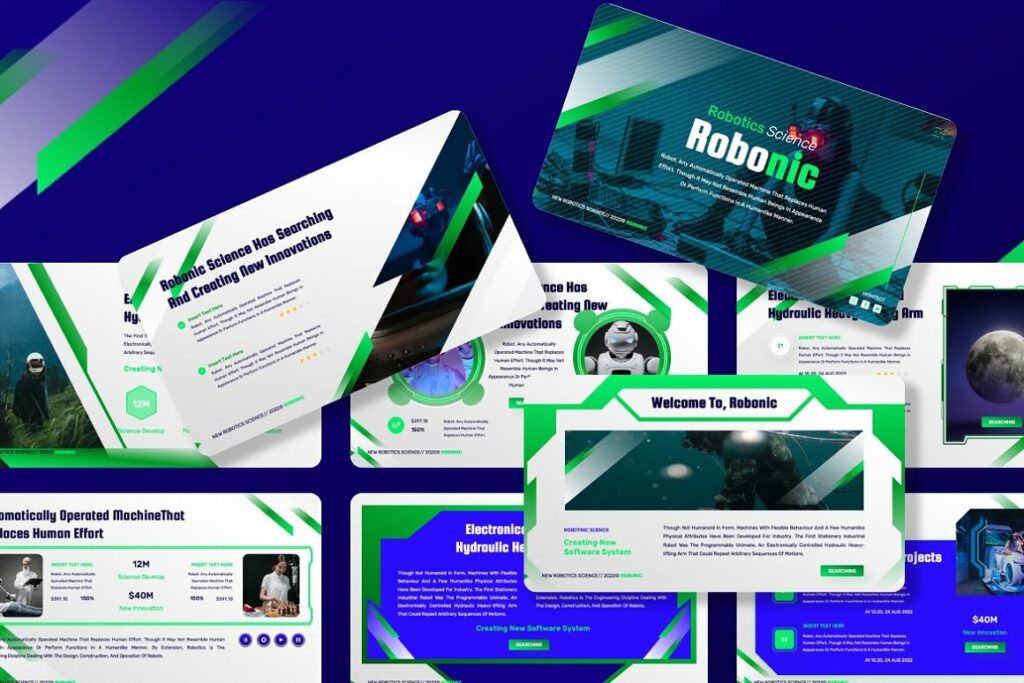 Robonic - Robotics Powerpoint – MasterBundles