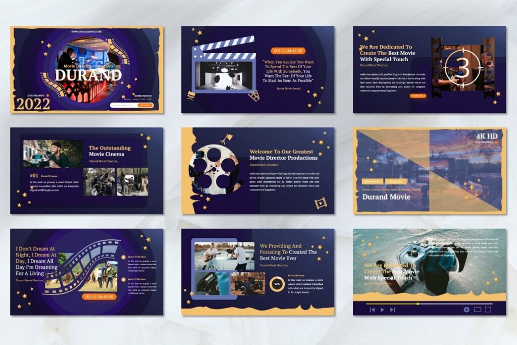 Durand - Movie Studio Powerpoint – MasterBundles