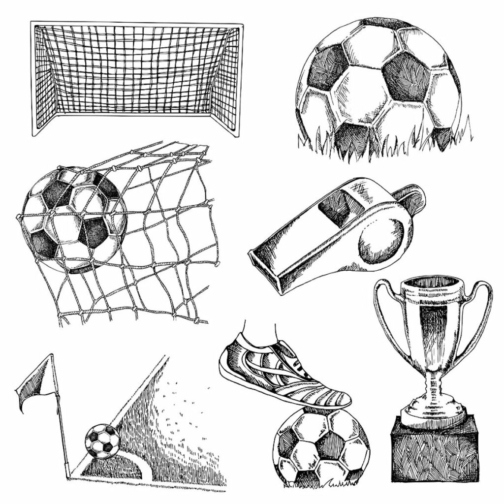 Soccer Drawing – MasterBundles