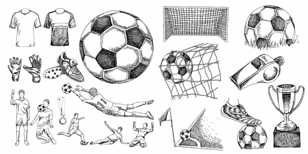 Soccer Drawing – MasterBundles